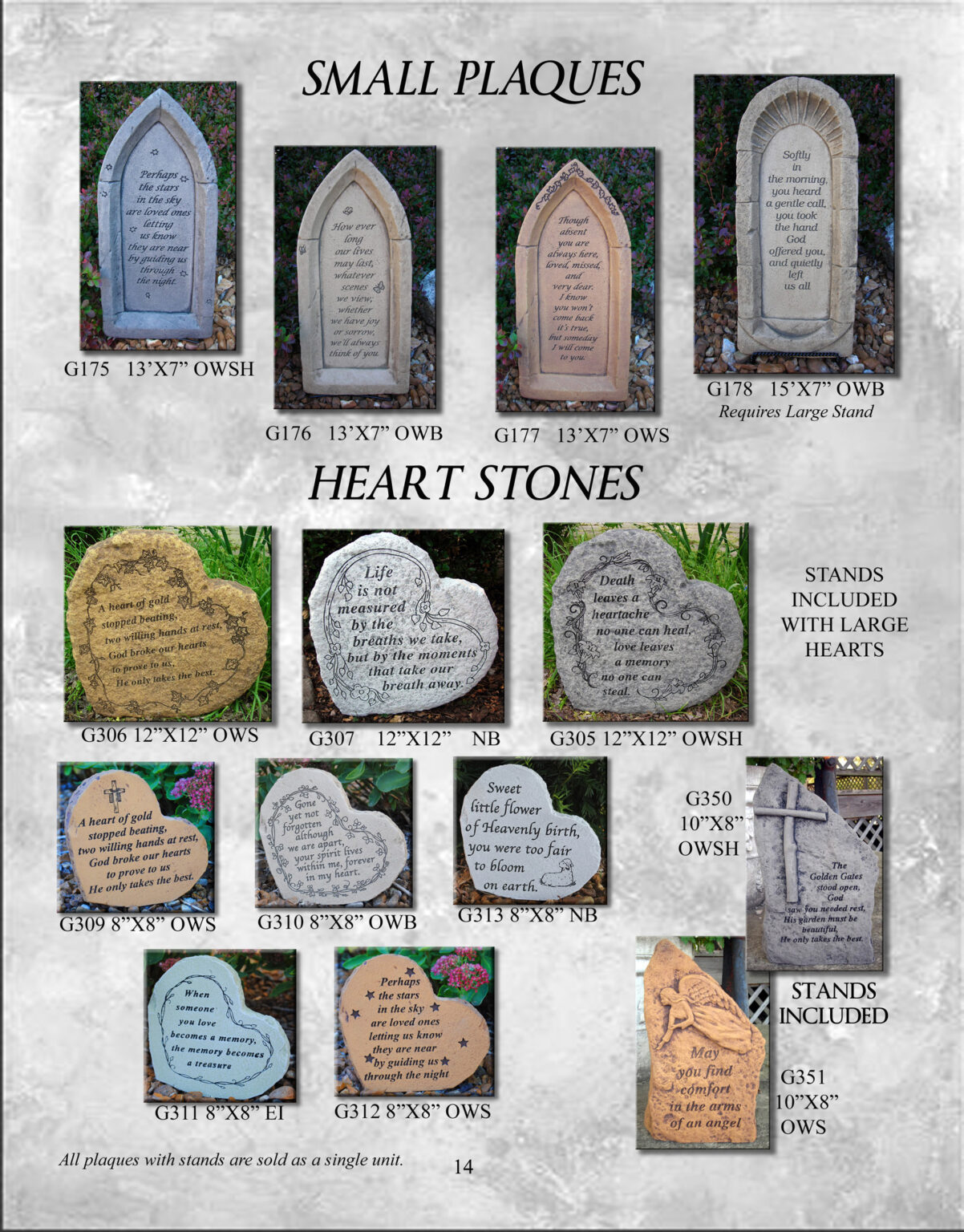 Catalog Page - Sympathy Plaques
